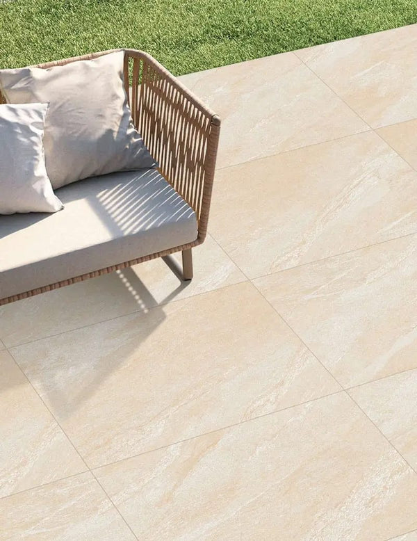 Lava Beige Outdoor Porcelain 600x900x20mm – Paving Supplies